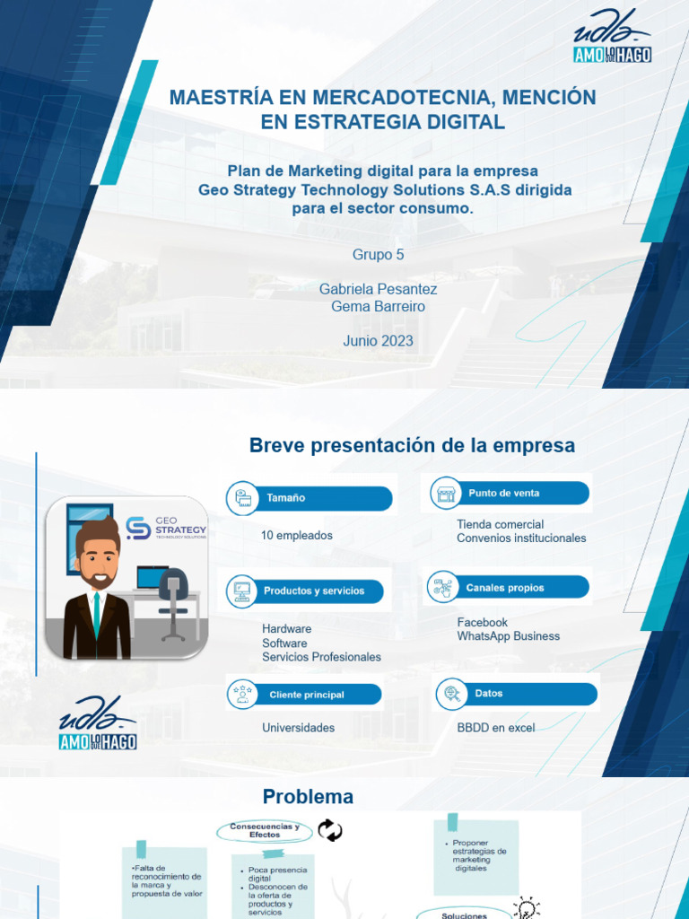 Presentación Proyecto de Titulación Plan de MKT Geo StrategyVF | PDF | Marketing | Publicidad ...