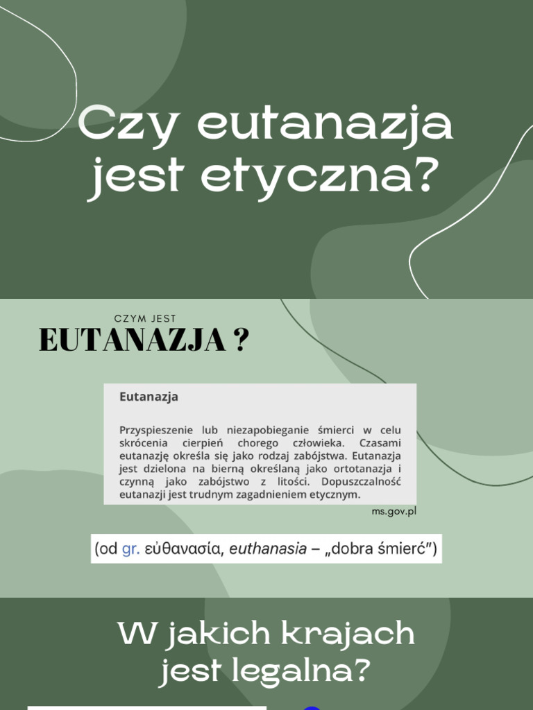 Czy Eutanazja Jest Etyczna? | PDF