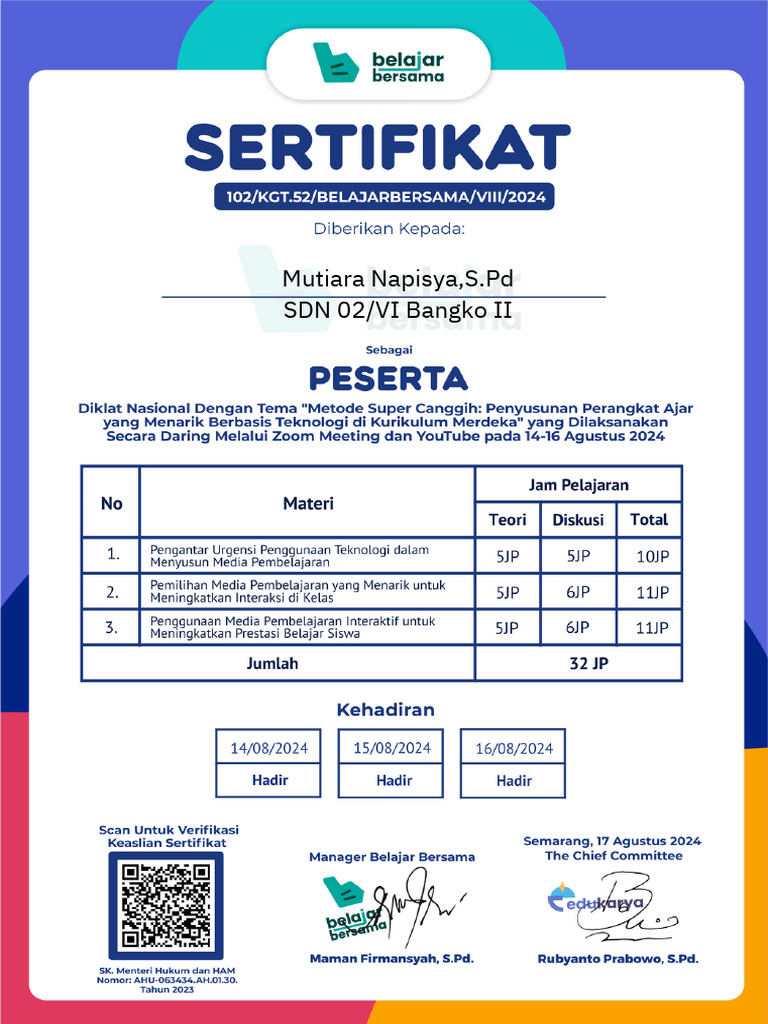 Sertifikat 1 | PDF