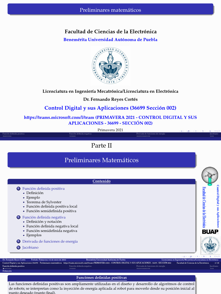 CDApl Cap1 Clase2 FuncionesDefinidasPositivas | PDF | Matriz (Matemáticas) | Función (Matemáticas)