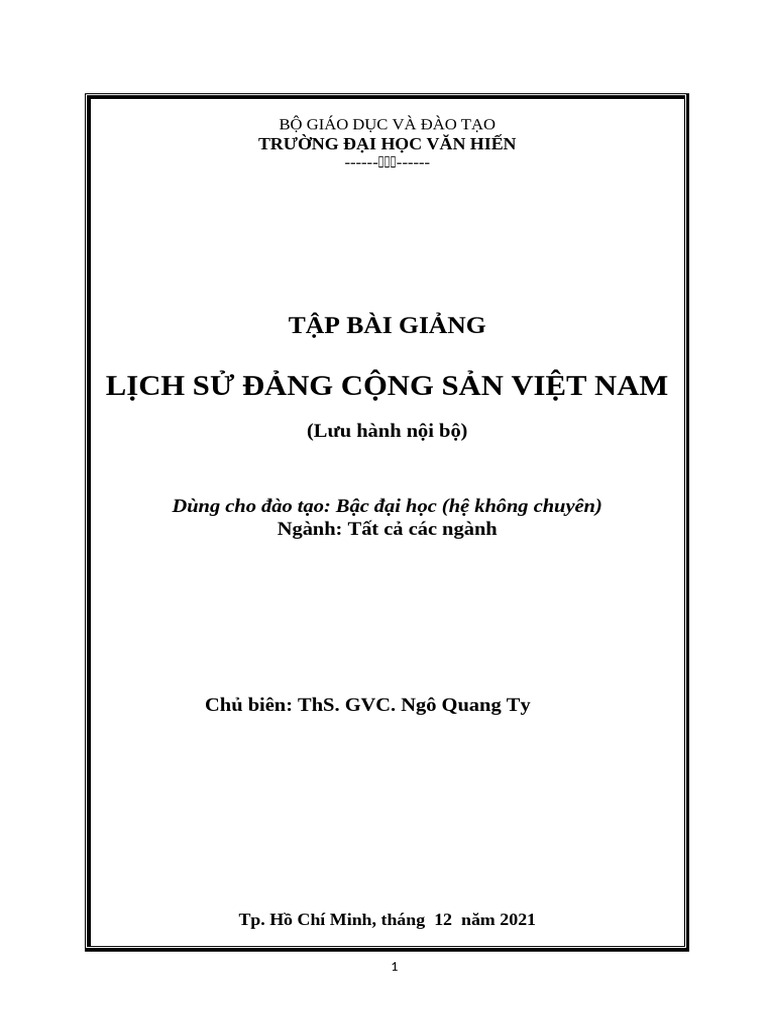 Tập Bai Giang Lsđ | PDF