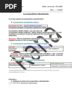 Exercices sur les propositions subordonnées | PDF | Clause | Linguistique
