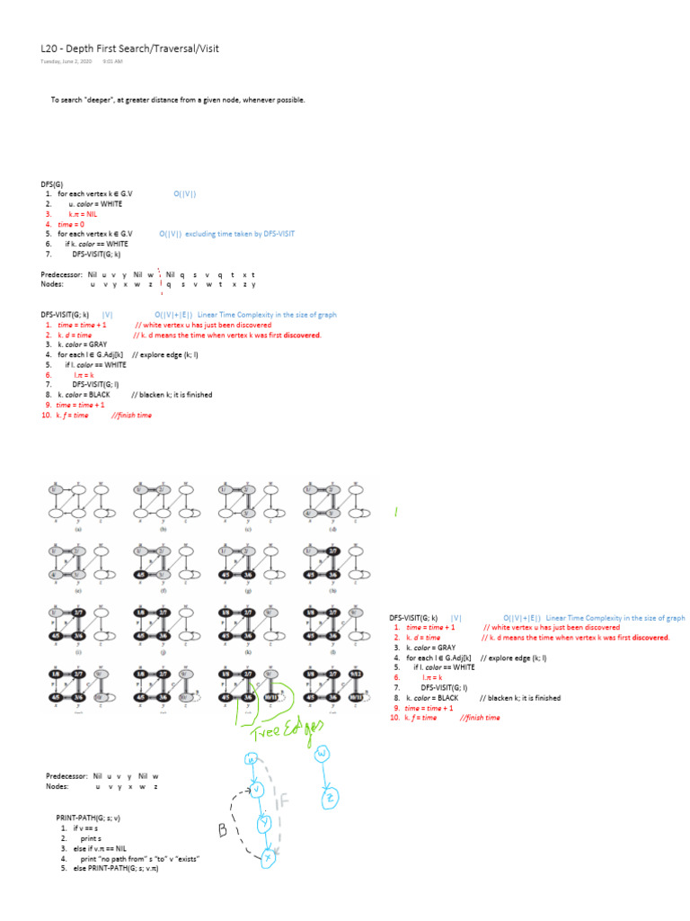 L20 Depth First Search | PDF