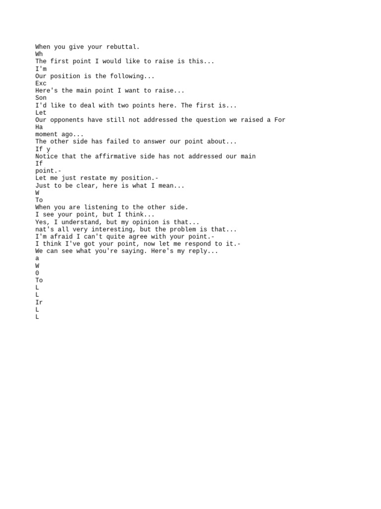 Effective Rebuttal and Response Techniques | PDF