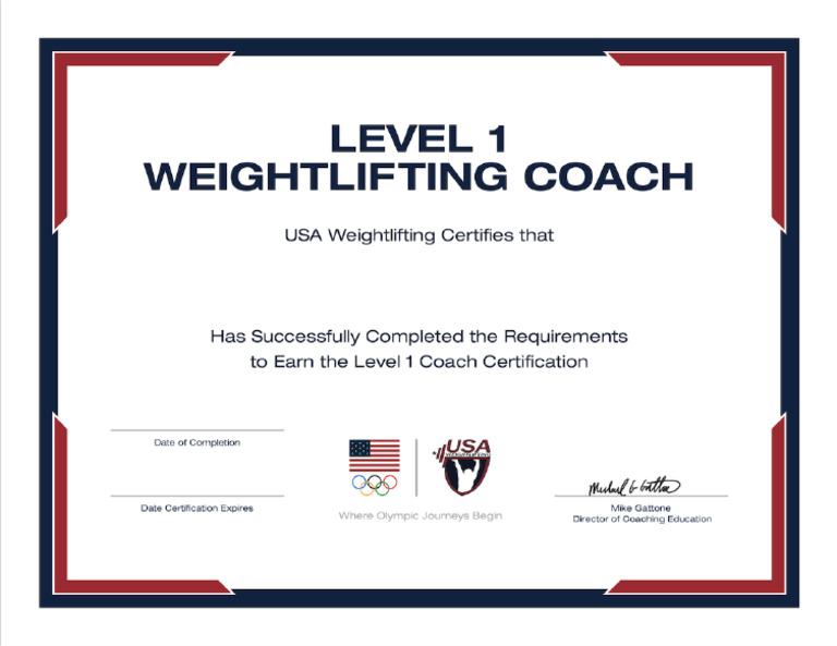 USAW-1 Certification | PDF