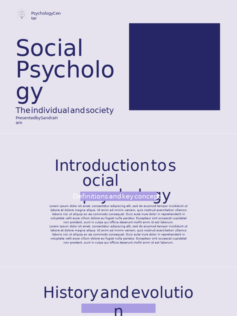Lilac Illustrated Social Psychology Presentation | PDF