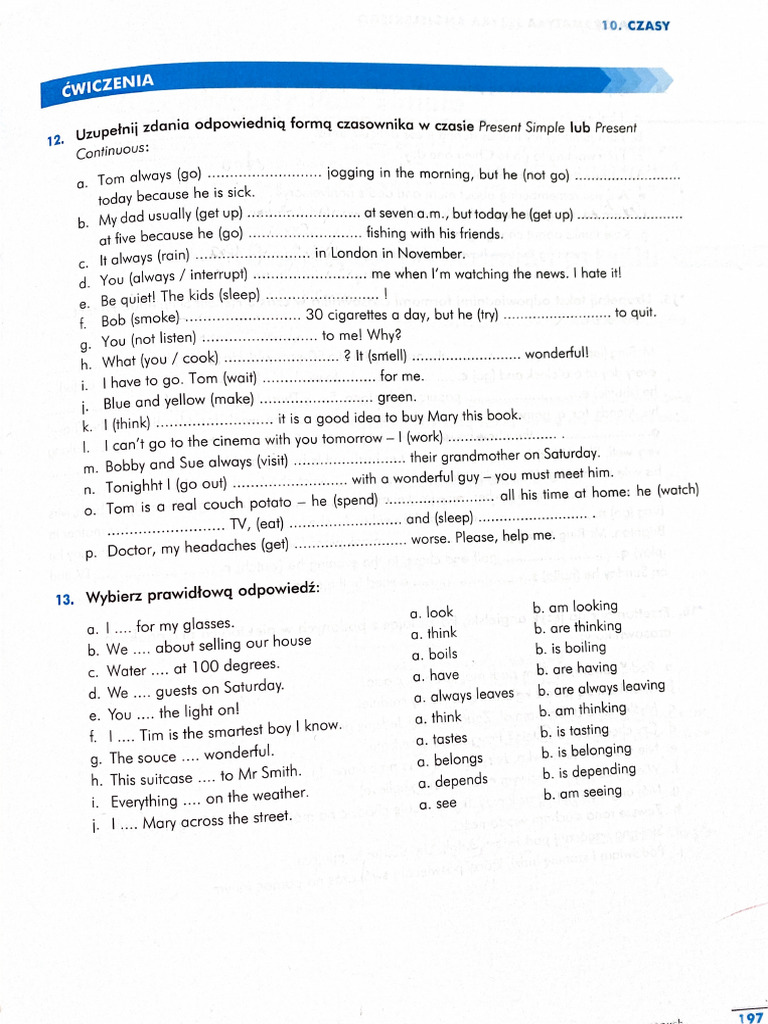 Present Simple & Continuous | PDF