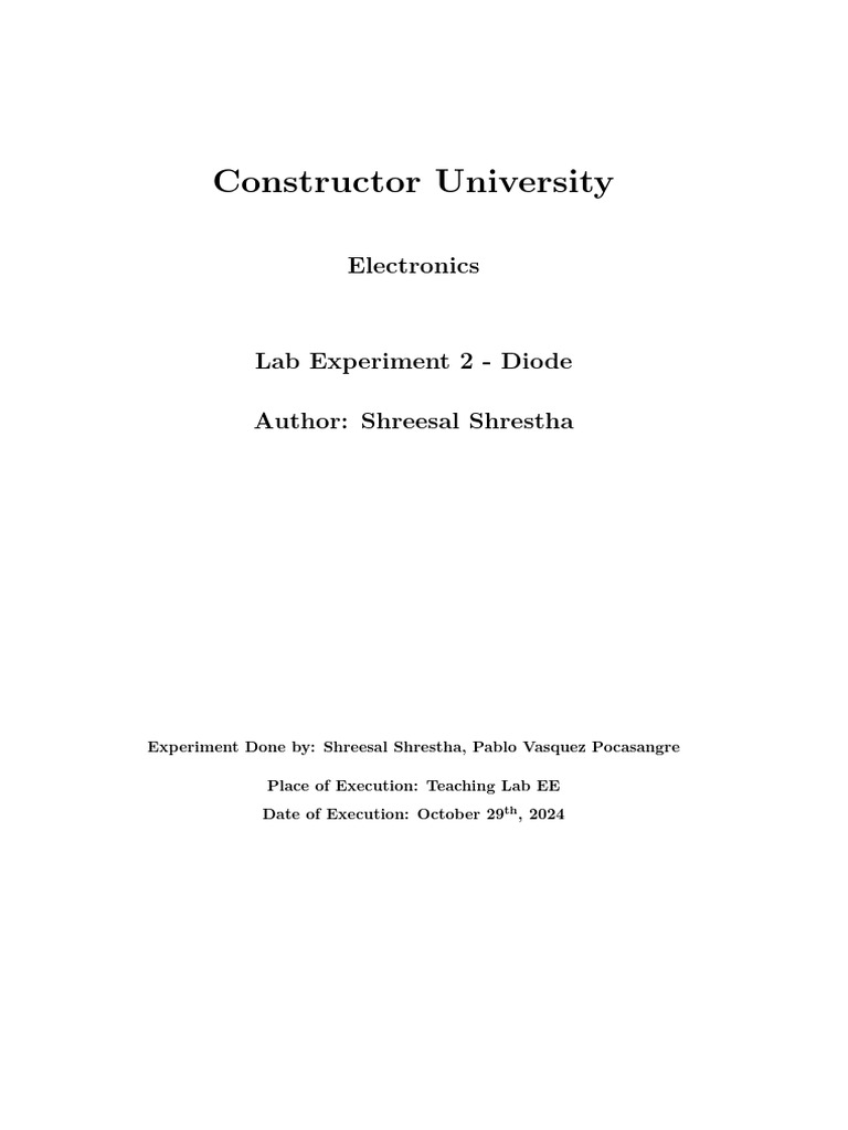Electronics_Lab_Report_1 | PDF | Rectifier | Diode