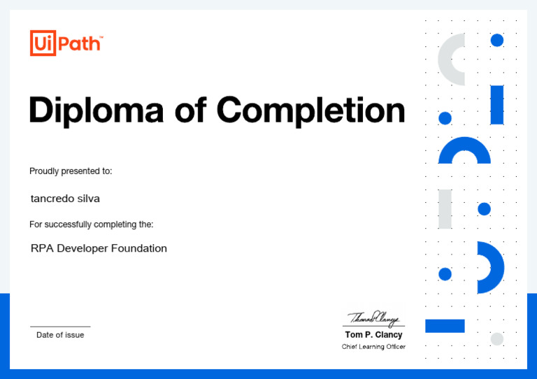 Diploma RPA Developer Foundation | PDF