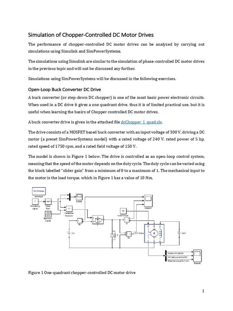 Simulation of Chopper Controlled DC Drives | PDF | Electric Motor | Analog To Digital Converter
