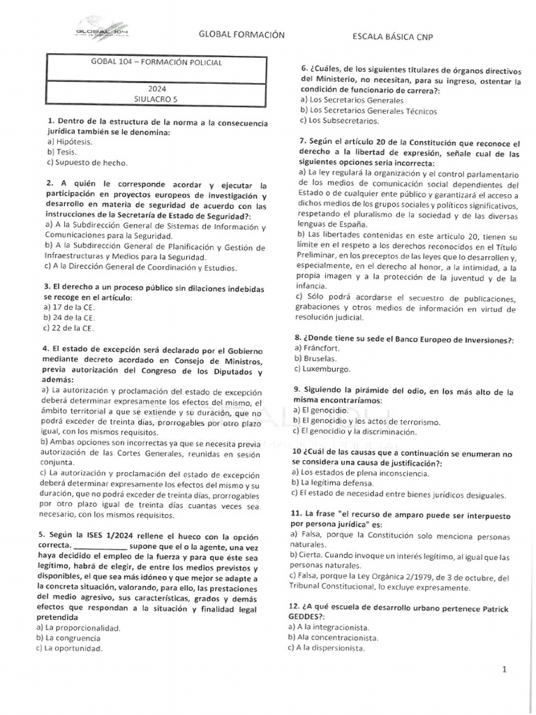 Simulacro General 5 | PDF