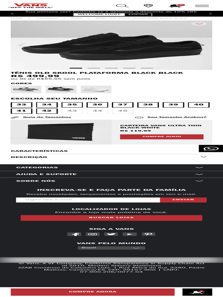 Tênis Old Skool Plataforma Black Black Vans | PDF