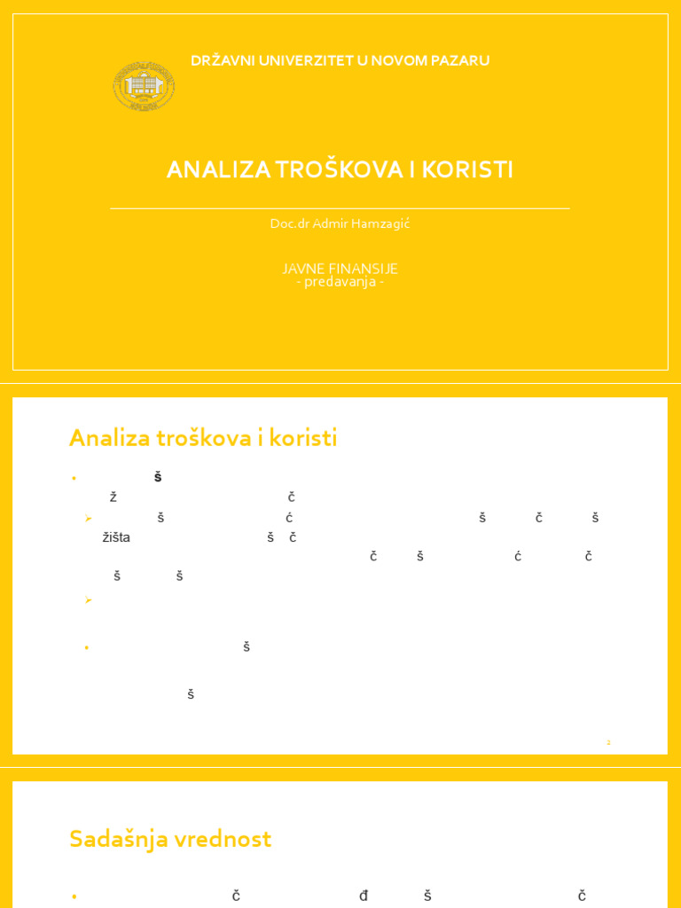 Analiza Troškova I Koristi - 8 Glava | PDF