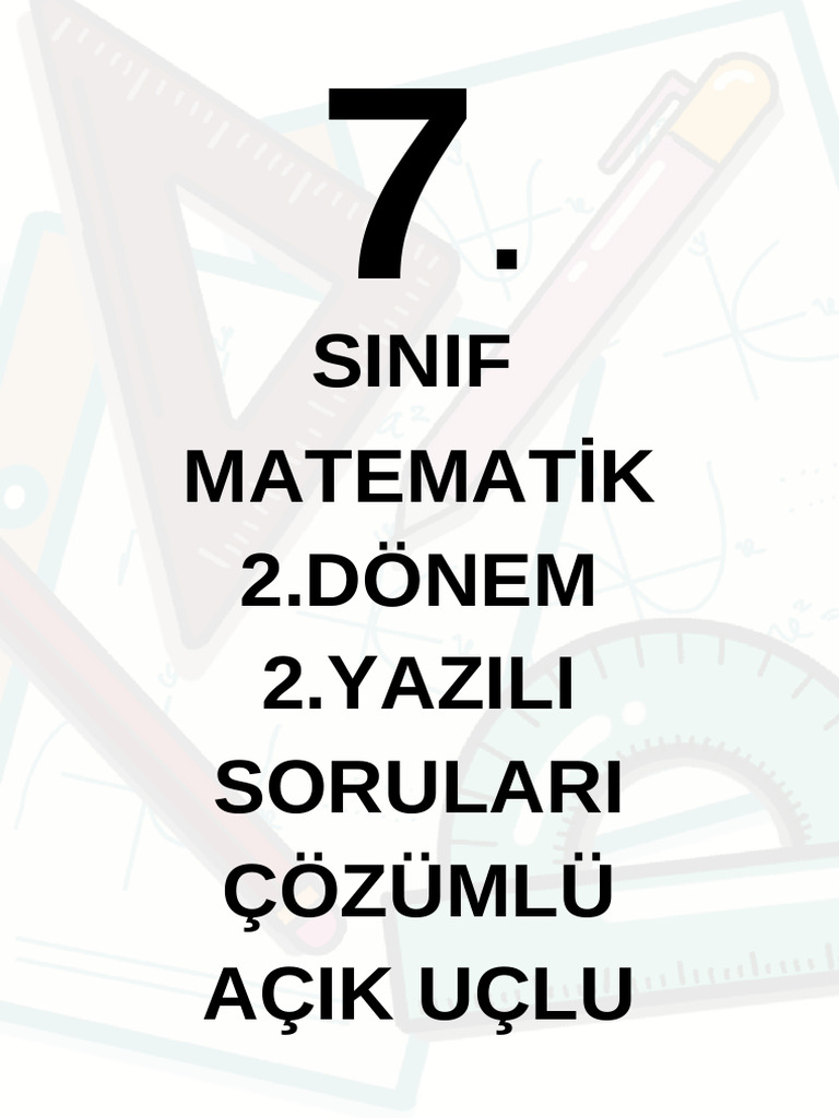 ---yazilihocam.com------7.SINIF MATEMATİK 2.DÖNEM 2.YAZILI-1 | PDF