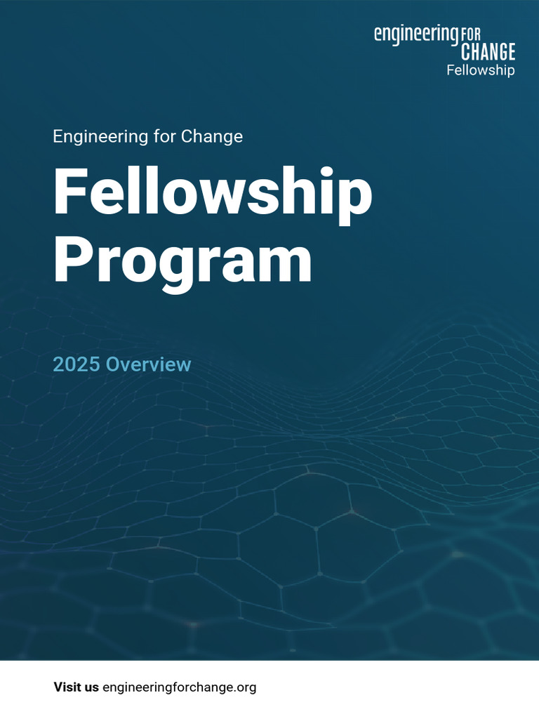 FINAL 2025 Overview E4C Fellowship | PDF | Learning | Sustainability