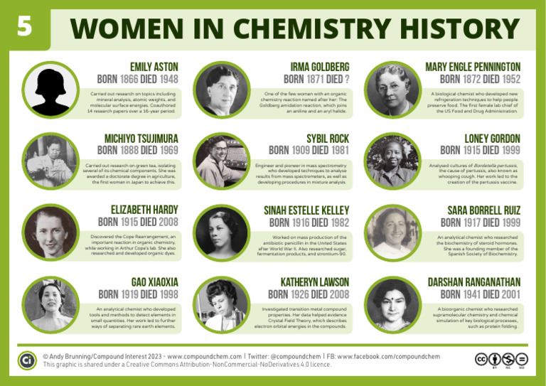 Pioneering Women in Chemistry History | PDF | Chemistry | Analytical ...