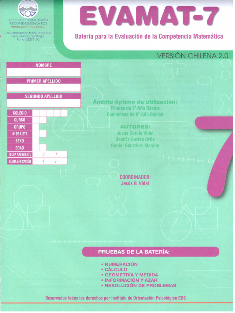 433911746 Protocolo Evamat 7 | PDF