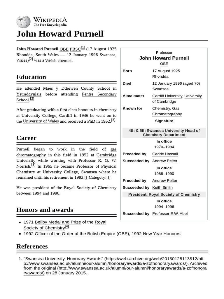 John_Howard_Purnell | PDF | Chemistry