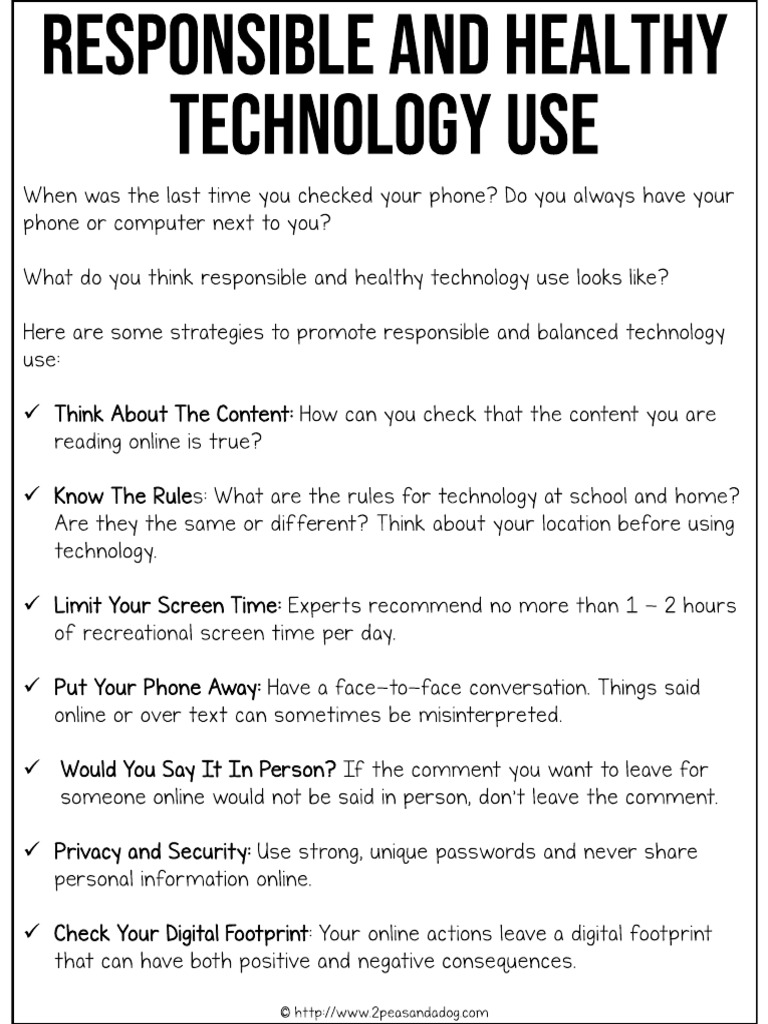 Responsible Use of Technology Article | PDF