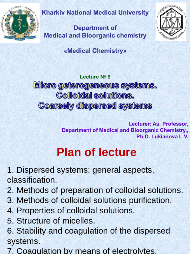 Colloidal Solutions: Properties and Stability | PDF | Colloid | Emulsion