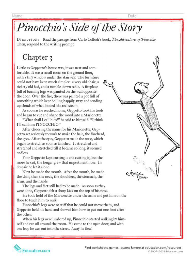 Pinocchios Side of The Story | PDF | Pinocchio
