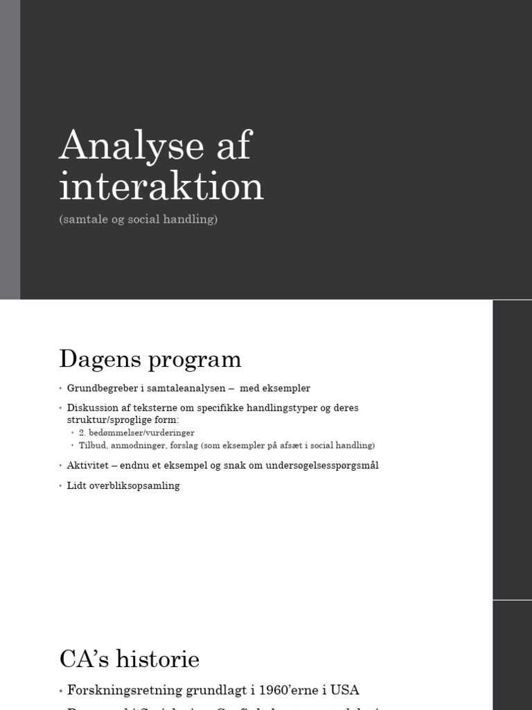 Analyse Af Interaktion 1 | PDF