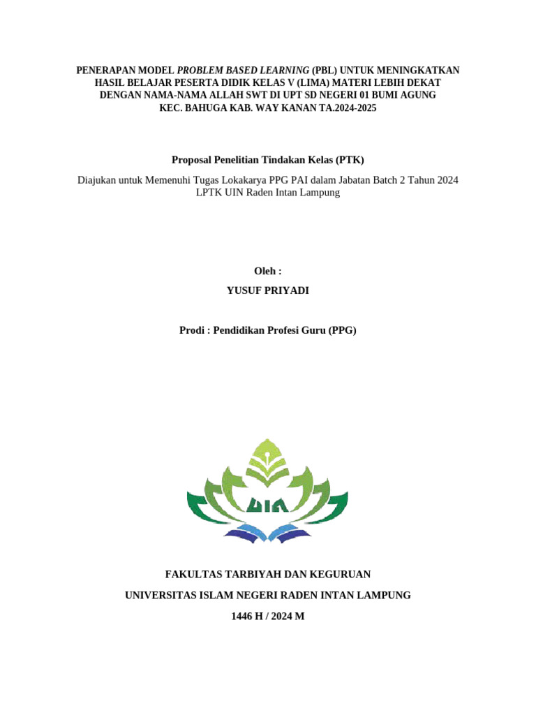 LK11 - Penyusunan Proposal PTK [K2] | PDF