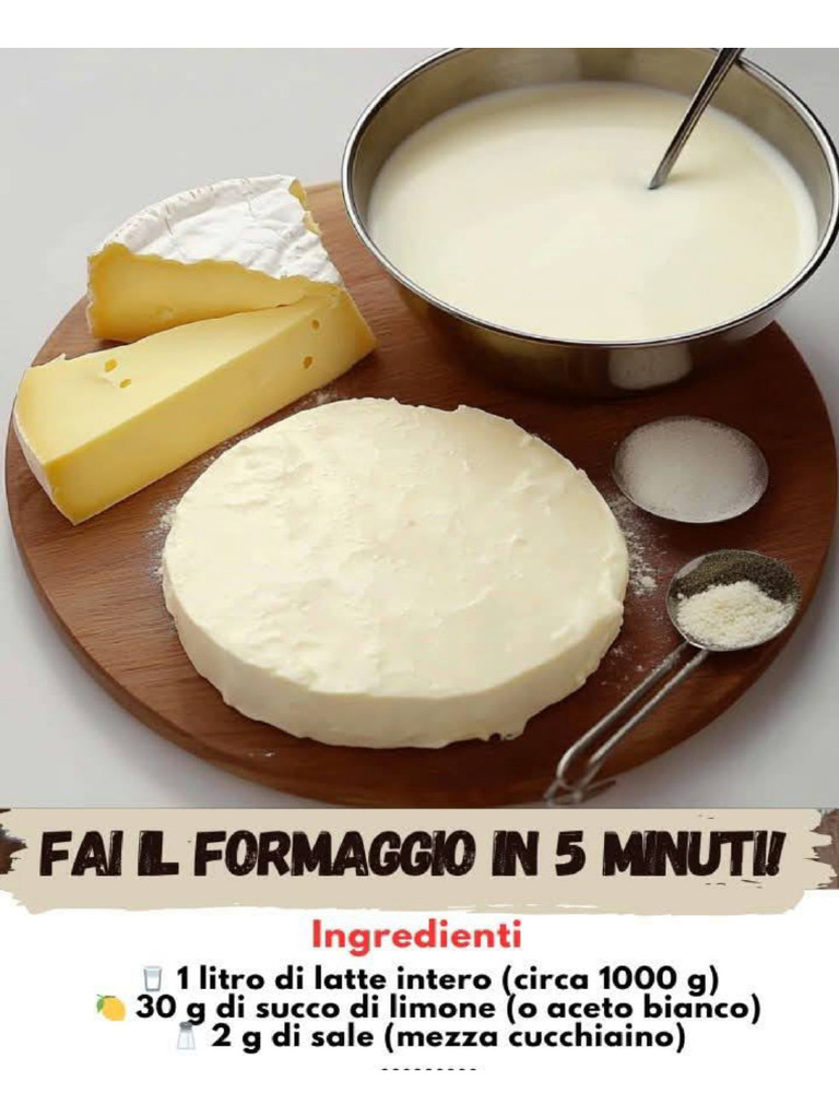Ricetta Formaggio in 5 Minuti | PDF