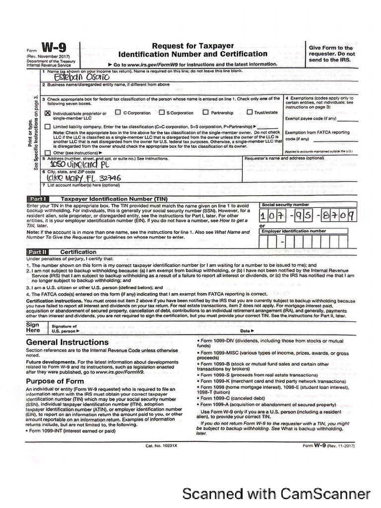 W-9 Form IRS | PDF