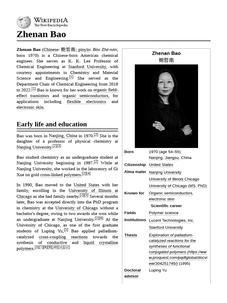 Zhenan_Bao | PDF | Materials Science | Materials