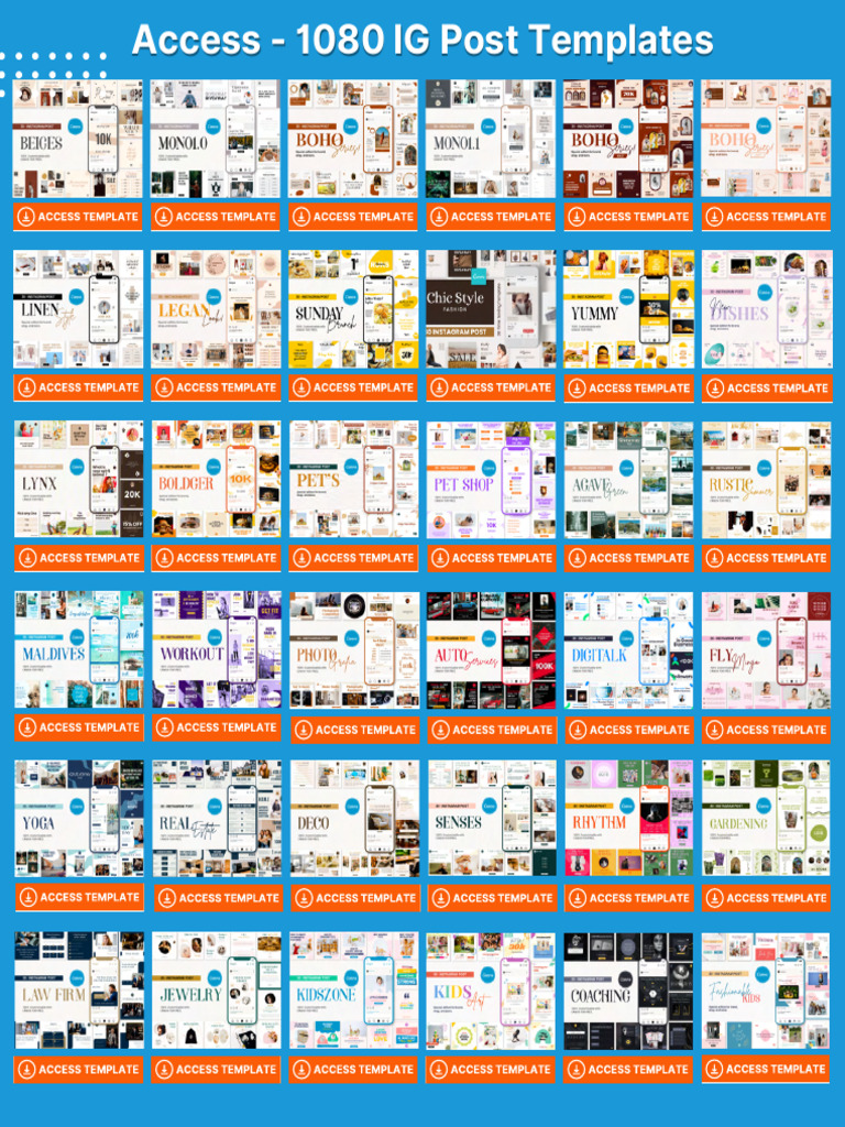 1080 Instagram Post Templates | PDF
