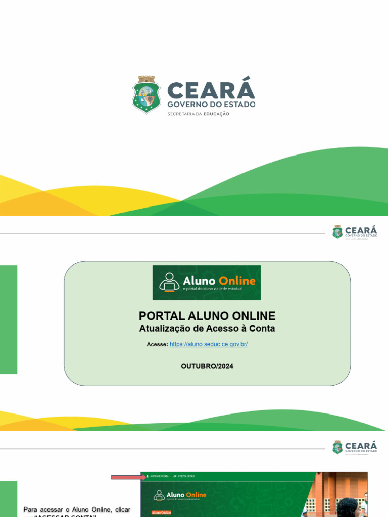 (2024) Tutorial Login Aluno Online | PDF