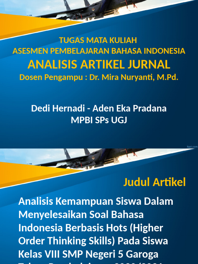 Analisis Artikel Jurnal-Dedi Hernadi - Aden Eka Pradana | PDF