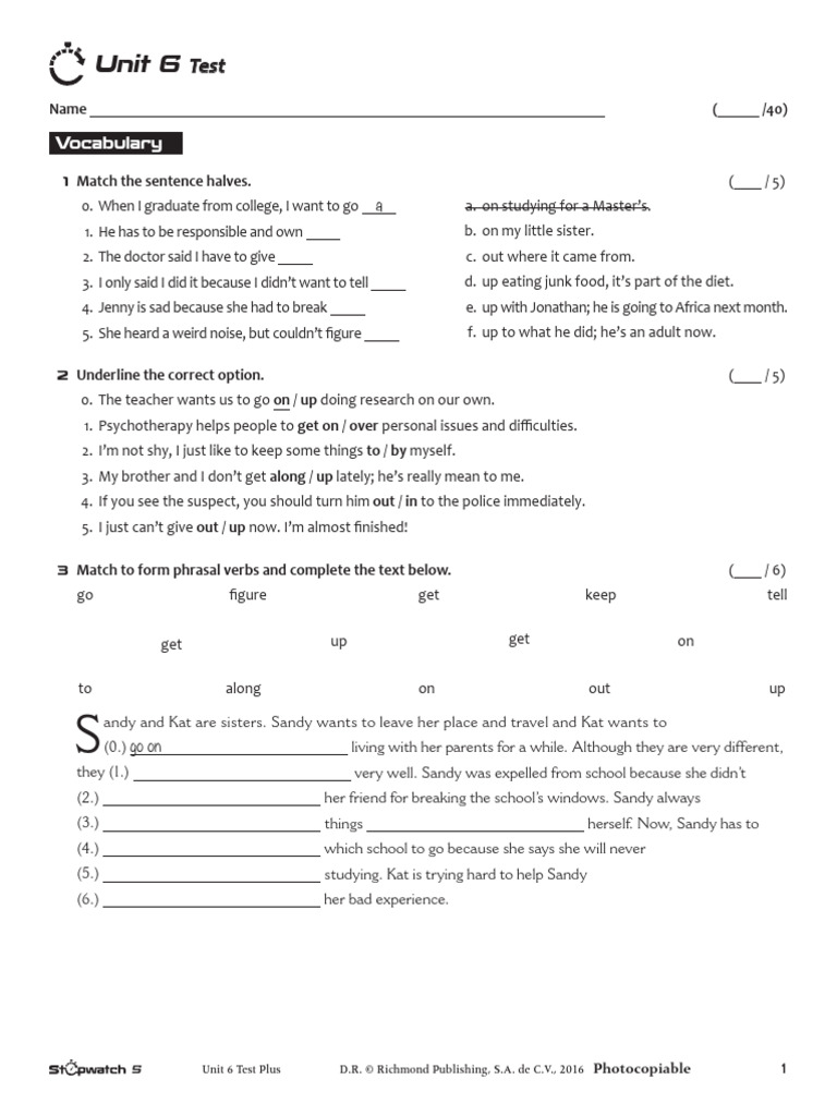 Stopwatch 5 Test Plus U6 | PDF