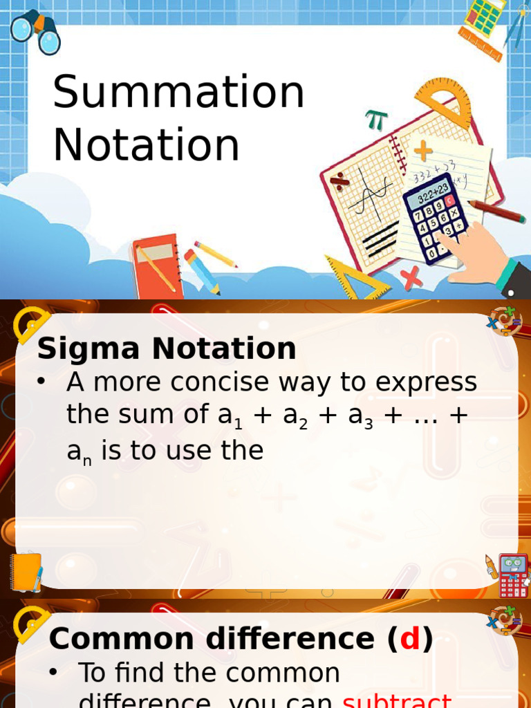 G10 230913 Summation Notation | PDF | Summation | Abstract Algebra