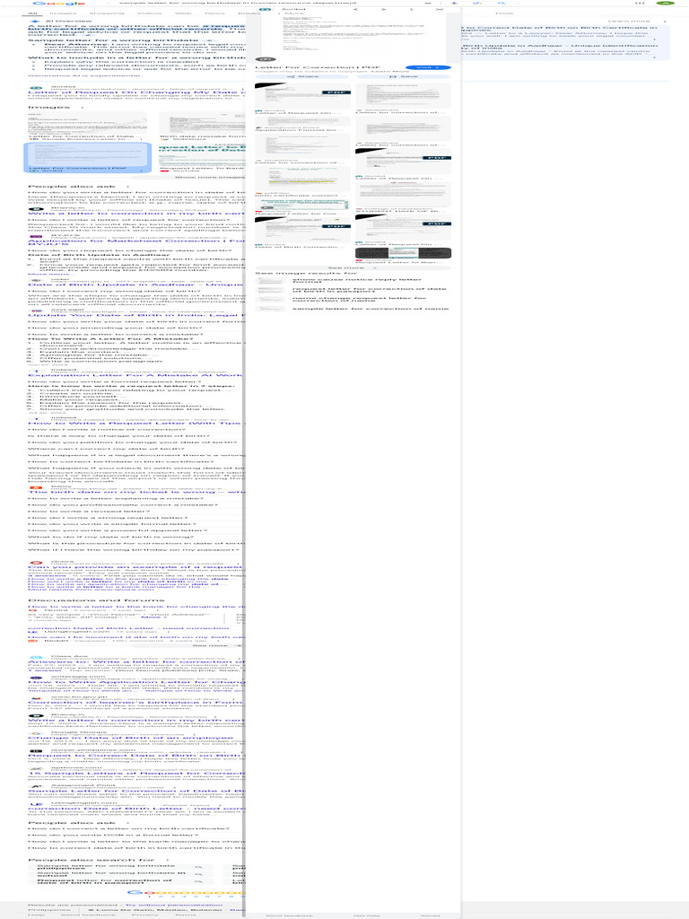 Sample Letter For Wrong Birthdate - Google Search | PDF