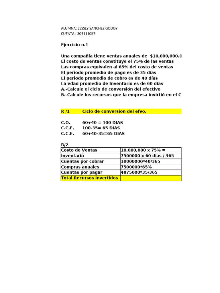Ejercicio 1 Gerfin 2 | PDF