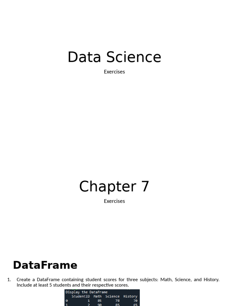 0 Introduction To Data Science - Exercises | PDF