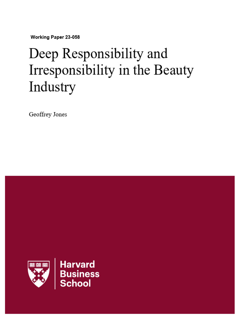 Deep Responsibility and Irresponsibility in The Beauty Industry | PDF ...