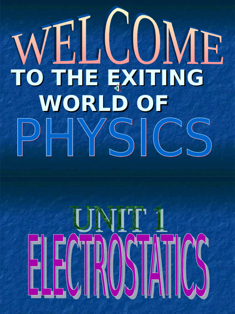 Introduction to Electrostatics Concepts | PDF | Electric Charge ...