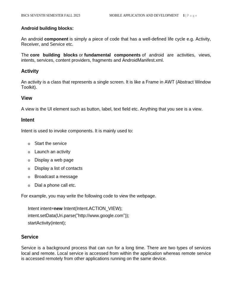 2 Android Application Fundamentals | PDF | Mobile App | Android (Operating System)