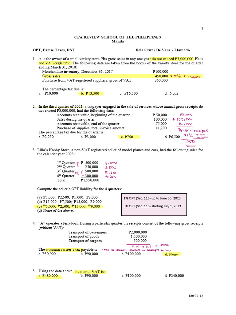 VAT and Withholding Tax Computation Guide | PDF | Taxes | Value Added Tax