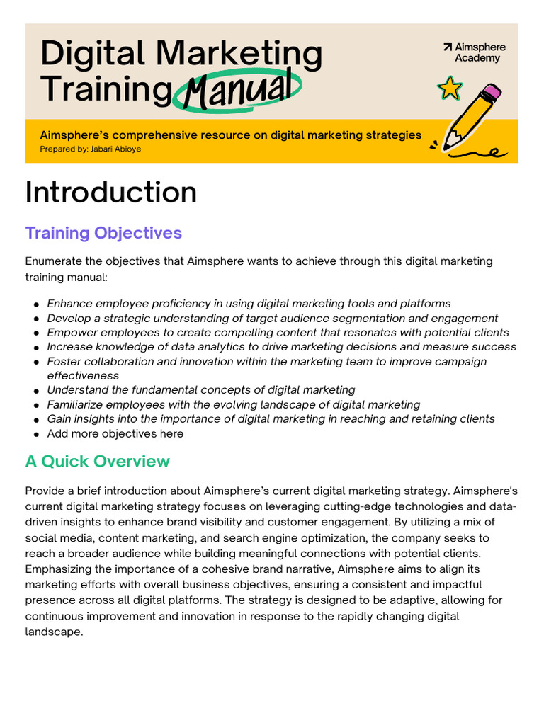 Manual: Digital Marketing Training | PDF | Digital Marketing | Marketing
