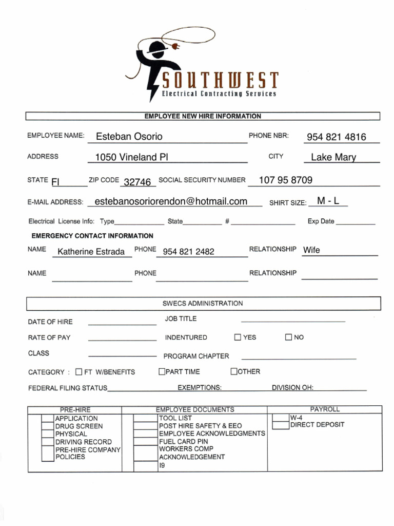 New Hire Packet | PDF