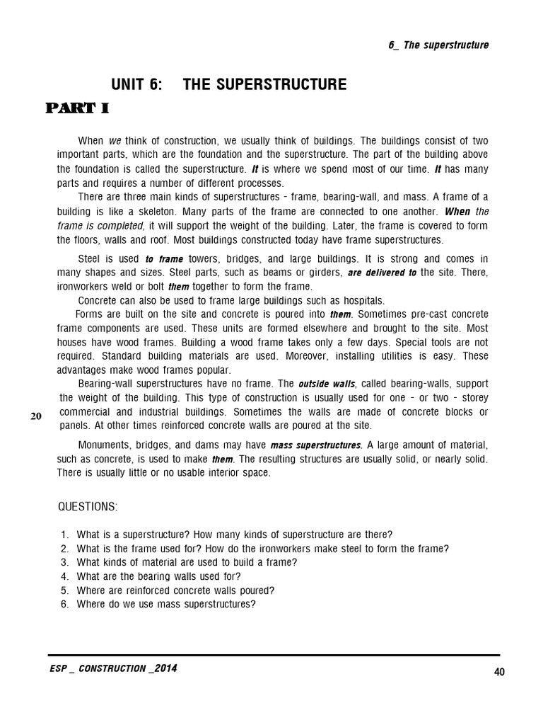 6 the Superstructure- p.46 | PDF | Framing (Construction) | Wall