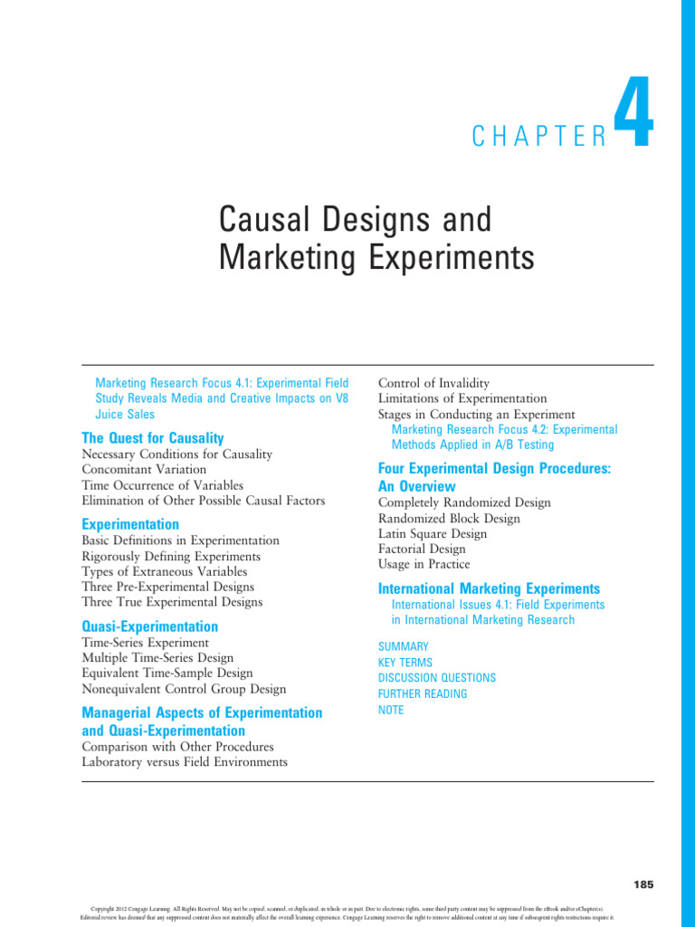 Ch4 Textbook | PDF | Causality | Experiment