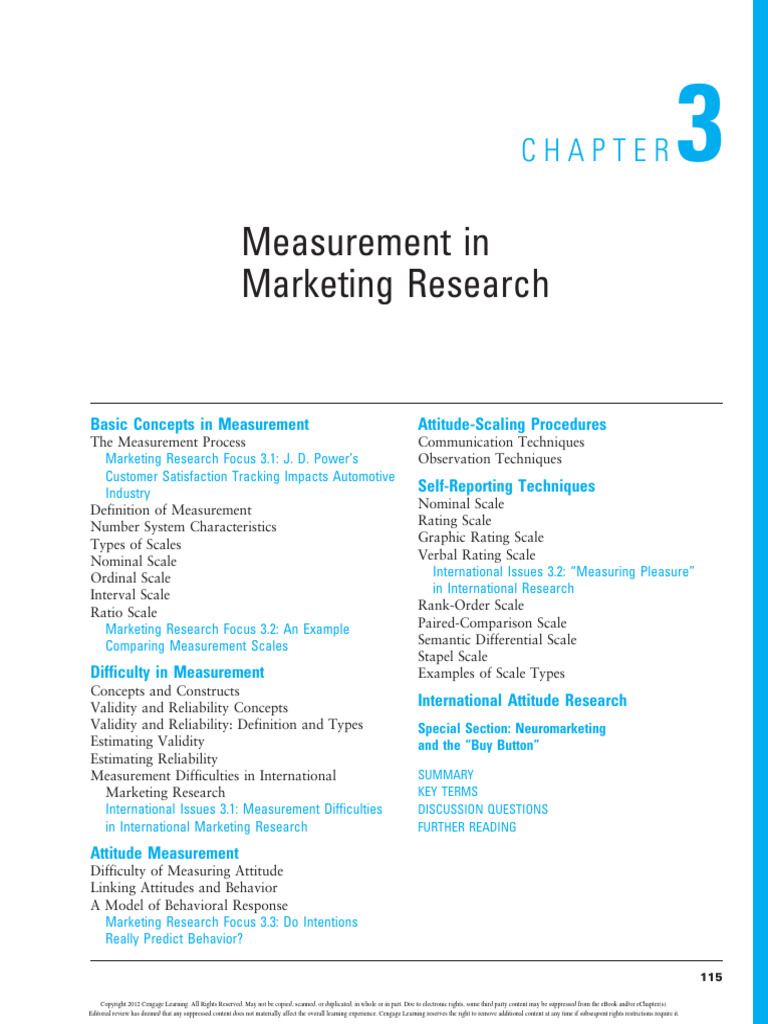 Ch3 Textnook | PDF | Level Of Measurement | Marketing