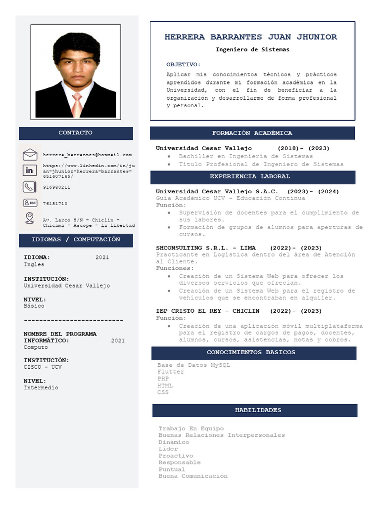 CV - Juan Jhunior | PDF | Informática