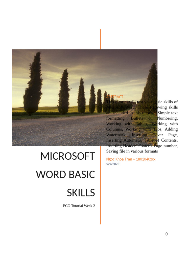 Demo Microsoft Word Exercise - KhoaTN | PDF | Microsoft Word | Text