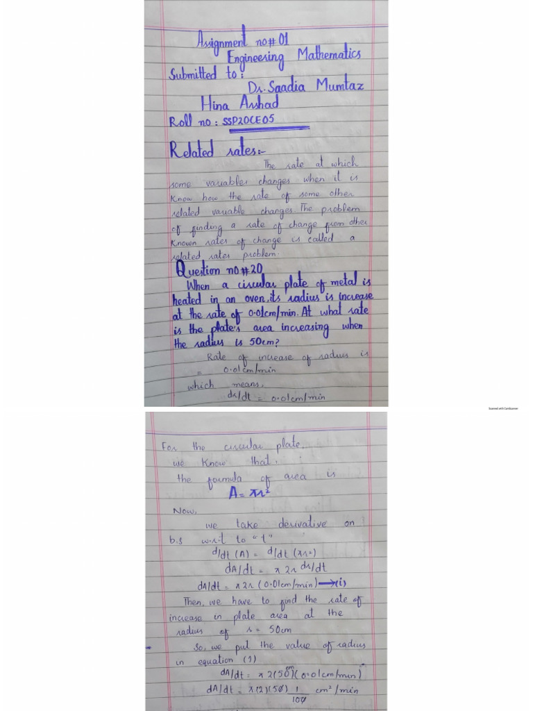 Assignment No 1 Mathematics | PDF